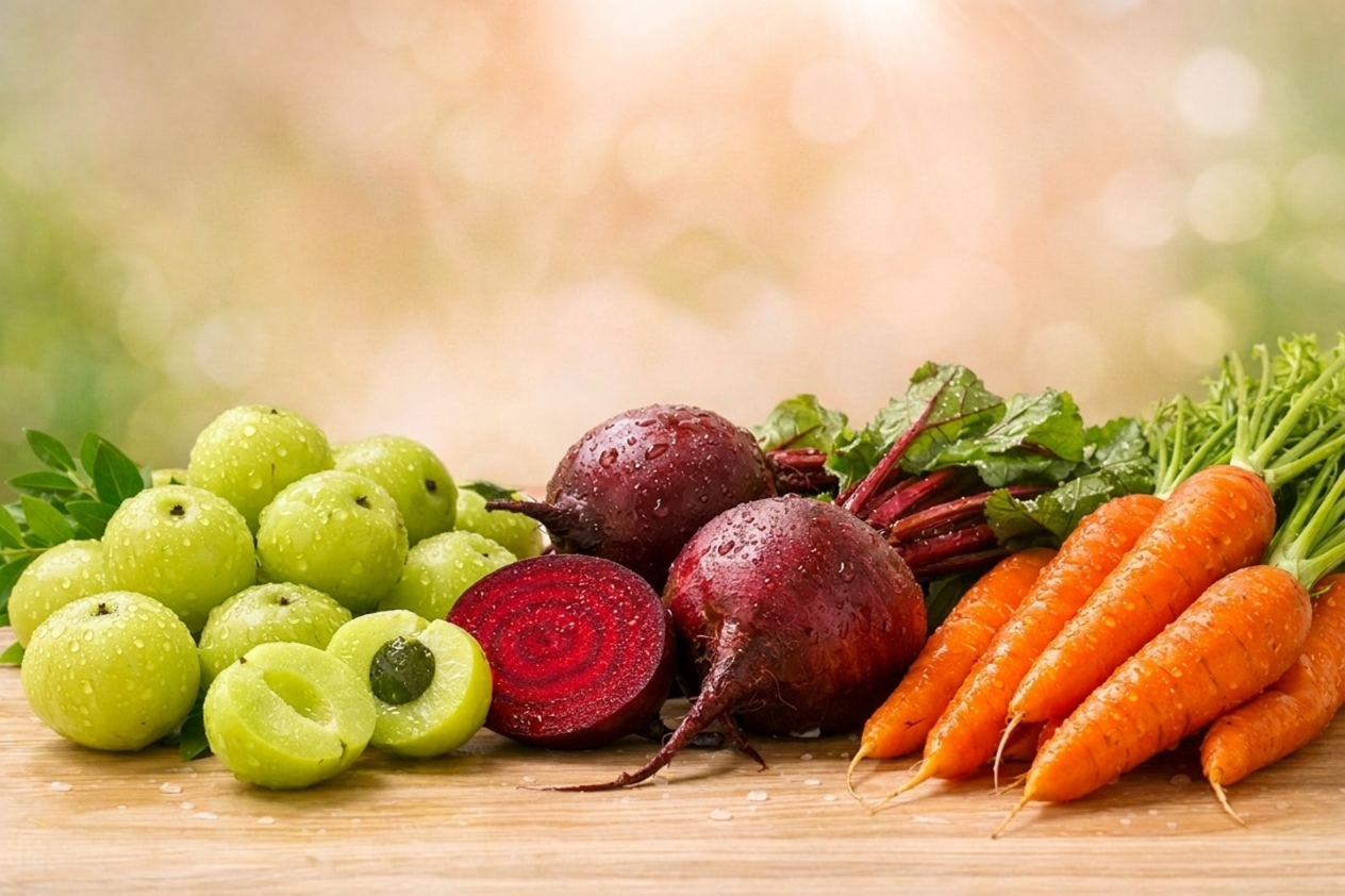 Amla Beetroot Carrot Powder for Skin Glow | Aarogya Nutri Mix ABC